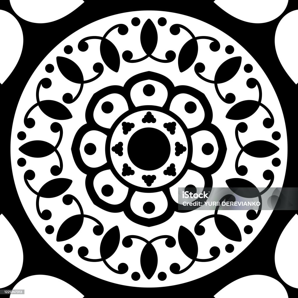 Latar Belakang Persegi Grafis Abstrak Dengan Pola Geometris Mandala