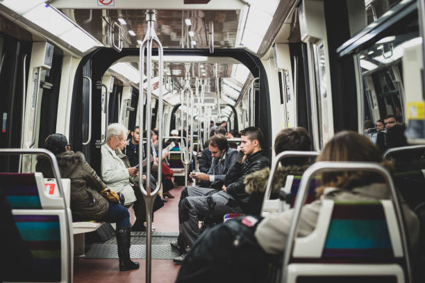 Free Stock Photo of Group of People Riding on a Subway Train | Download ...