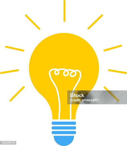 Icône Dampoule Symbole Didée Concept De Lampe Icône Vectorielle