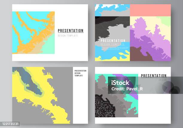 Tata Letak Vektor Template Desain Slide Presentasi Templat Multiguna
