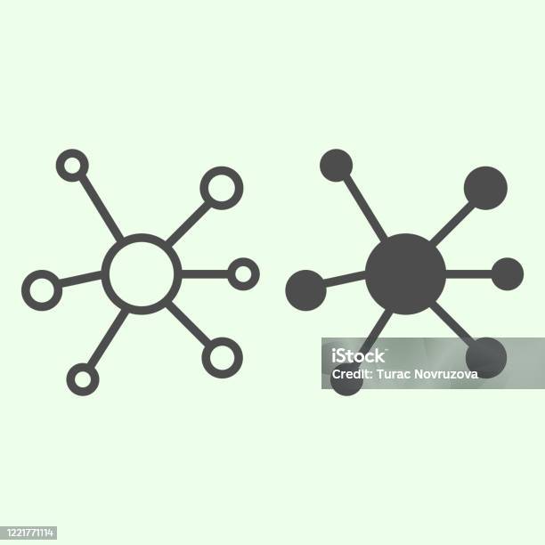 Ligne De Cellules Et Icône Solide Le Symbole De Molécule Dadn Ou De
