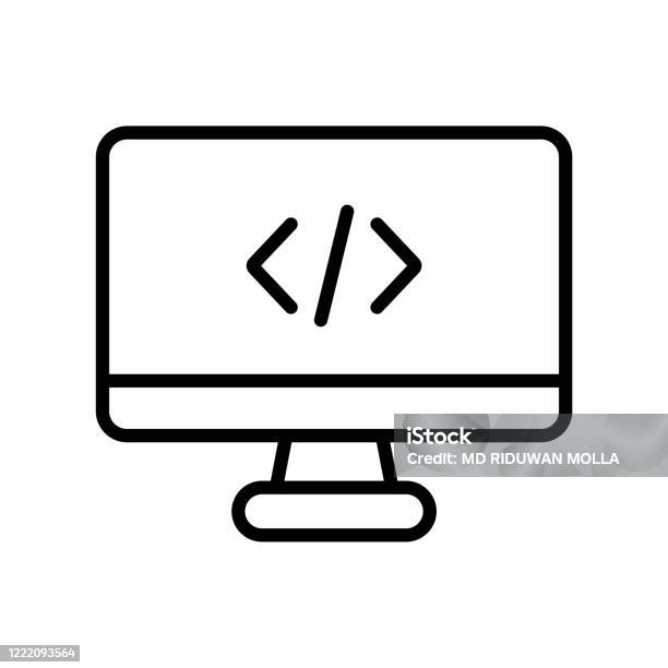 Icône Vectorielle Dart De Ligne De Code Html Vecteur Dicône Dui