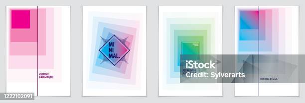 Desain Brosur Penutup Minimalis Pola Geometris Vektor Latar Belakang