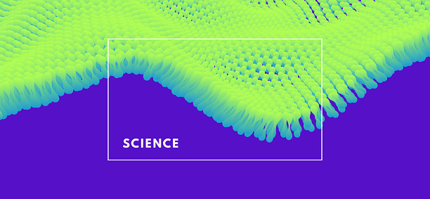 Molecular Wave Abstract Background With Dynamic Particles Layer Of