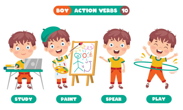 Action verbs Clipart Vector PNG , SVG, EPS, PSD, AI
