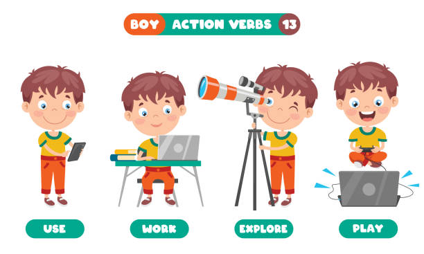 Action verbs Clipart Vector PNG , SVG, EPS, PSD, AI