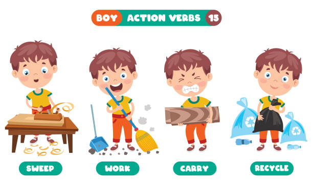 Action verbs Clipart Vector PNG , SVG, EPS, PSD, AI