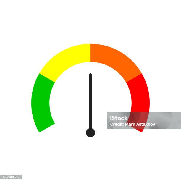 Illustration Vectorielle De Compteur Déchelle Barre Verte À Rouge ... Illustration Vectorielle De Compteur Déchelle Barre Verte À Rouge ...