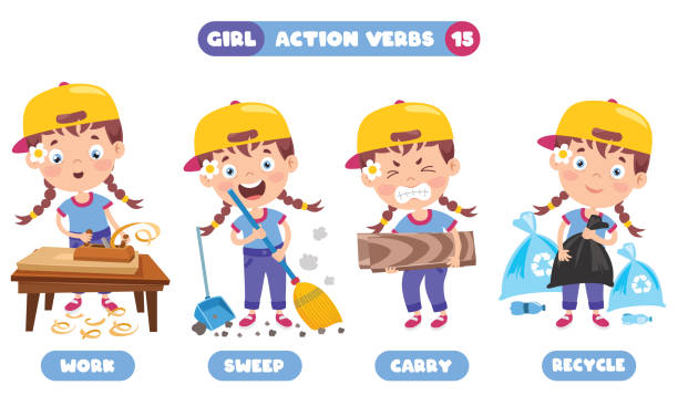 Action verbs Clipart Vector PNG , SVG, EPS, PSD, AI