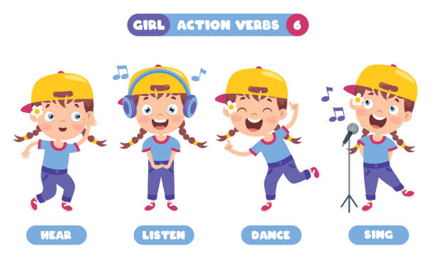 Action verbs Clipart Vector PNG , SVG, EPS, PSD, AI