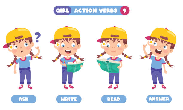 Action verbs Clipart Vector PNG , SVG, EPS, PSD, AI