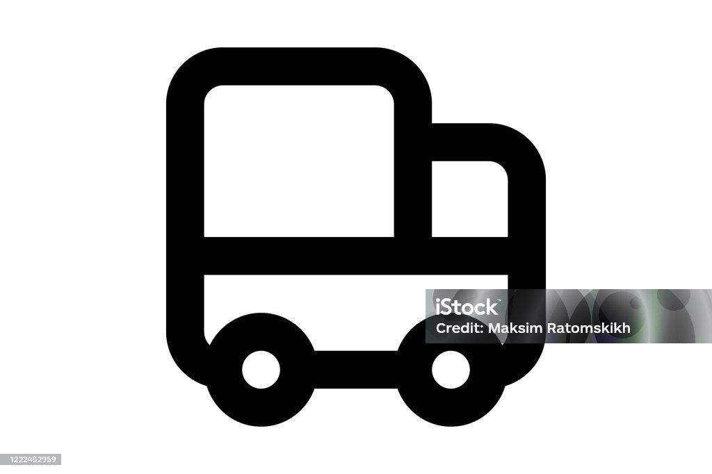 Icône Vectorielle De Camion De Livraison Fourgonnette De Cargaison
