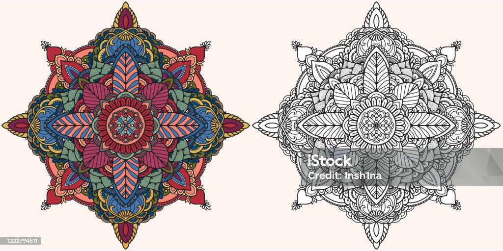 Halaman Mewarnai Buku Mewarnai Antistress Untuk Orang Dewasa Mandala