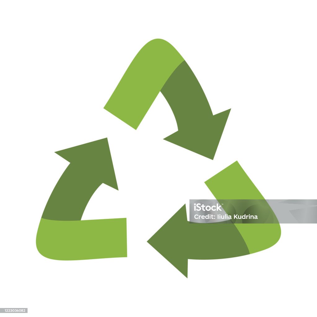 Signe Vert De Recyclage Symbole De Réutilisation De Vecteur Parfait