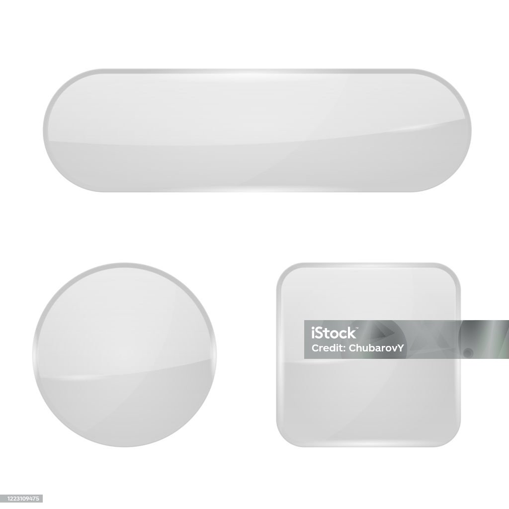 White Glass Buttons Web 3d Icons Stock Illustration - Download Image ... White Glass Buttons Web 3d Icons Stock Illustration - Download Image ...