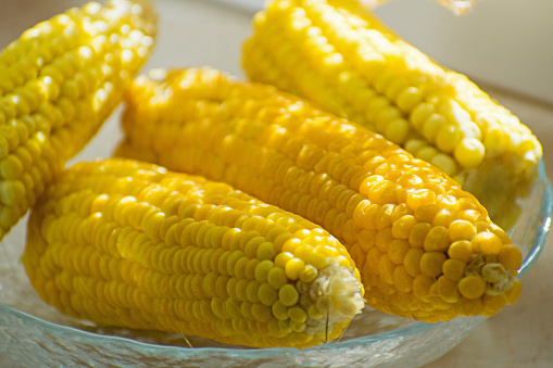 Jagung Kuning Segar Di Piring Deretan Tongkol Jagung Segar Rebus Yang ... Jagung Kuning Segar Di Piring Deretan Tongkol Jagung Segar Rebus Yang ...