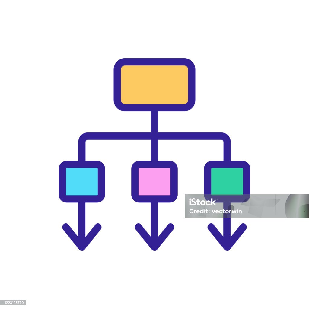 Gradual Algorithm Icon Vector Outline Illustration Stock Illustration