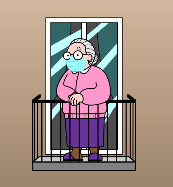 100 Seniors On Balcony Illustrations Royalty Free Vector Graphics