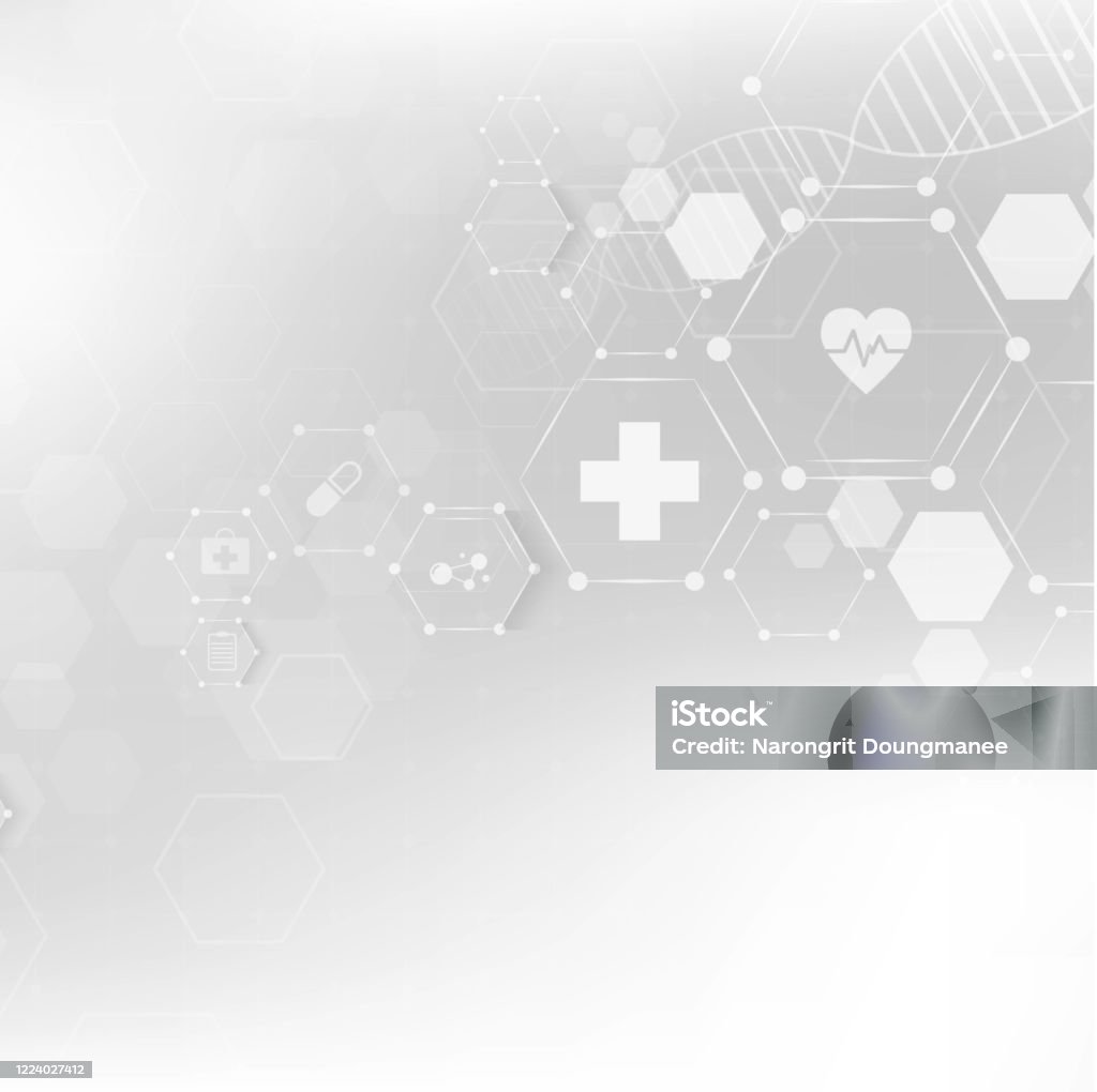 Abstract Geometric Medical Cross Shape Medicine And Science Concept