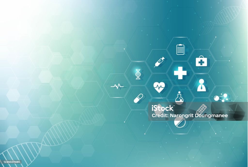 Abstract Geometric Medical Cross Shape Medicine And Science Concept