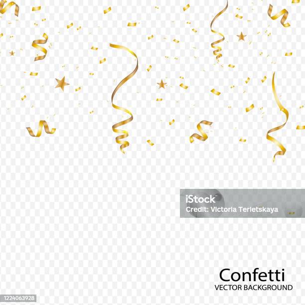 Confettis Vectoriels Illustration Festive Popper De Partie Isolé Sur Le