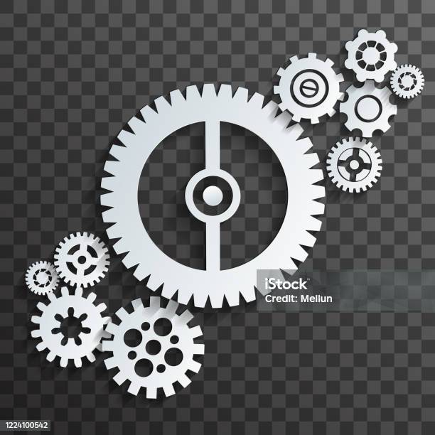 Mechanical Machine Cogwheels Gears Transparent Background Vector ... Mechanical Machine Cogwheels Gears Transparent Background Vector ...