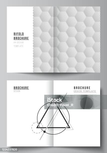 Tata Letak Vektor Dari Dua Format A4 Template Desain Mockup Sampul