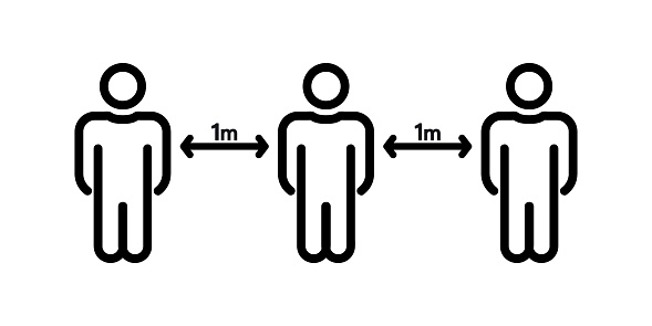 Berjarak Secara Sosial Jaga Jarak Aman Jaga Jarak 1 Meter ... Berjarak Secara Sosial Jaga Jarak Aman Jaga Jarak 1 Meter ...