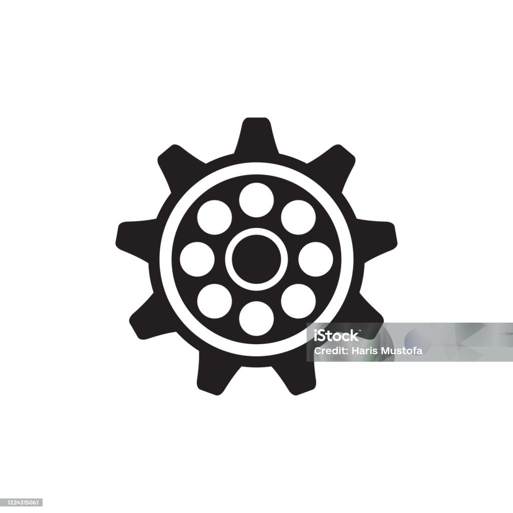 Ilustración De Vector De Plantilla De Diseño De Icono De Engranaje