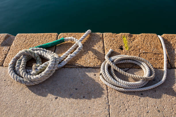 Free Stock Photo of Pier With Rope and Ocean Background | Download Free ...
