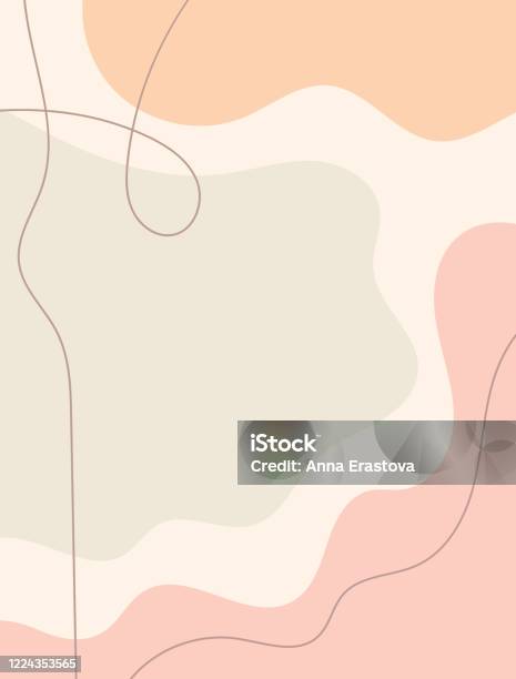 Template Desain Vertikal Dengan Bentuk Abstrak Yang Digambar Dengan
