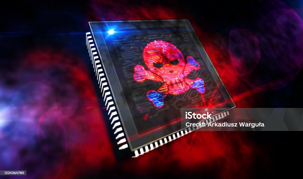 Processor Factory With Laser Burning Of Cyber Crime And Skull Symbols ... Processor Factory With Laser Burning Of Cyber Crime And Skull Symbols ...