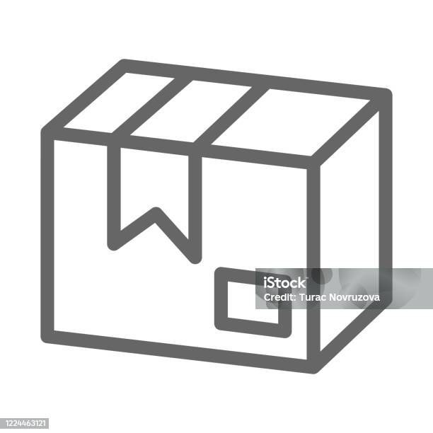 Icône De Ligne Postale De Colis Symbole De Livraison Signe De Vecteur
