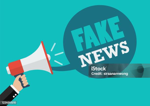 Tangan Lakilaki Memegang Megaphone Dengan Pidato Berita Palsu Ilustrasi ... Tangan Lakilaki Memegang Megaphone Dengan Pidato Berita Palsu Ilustrasi ...