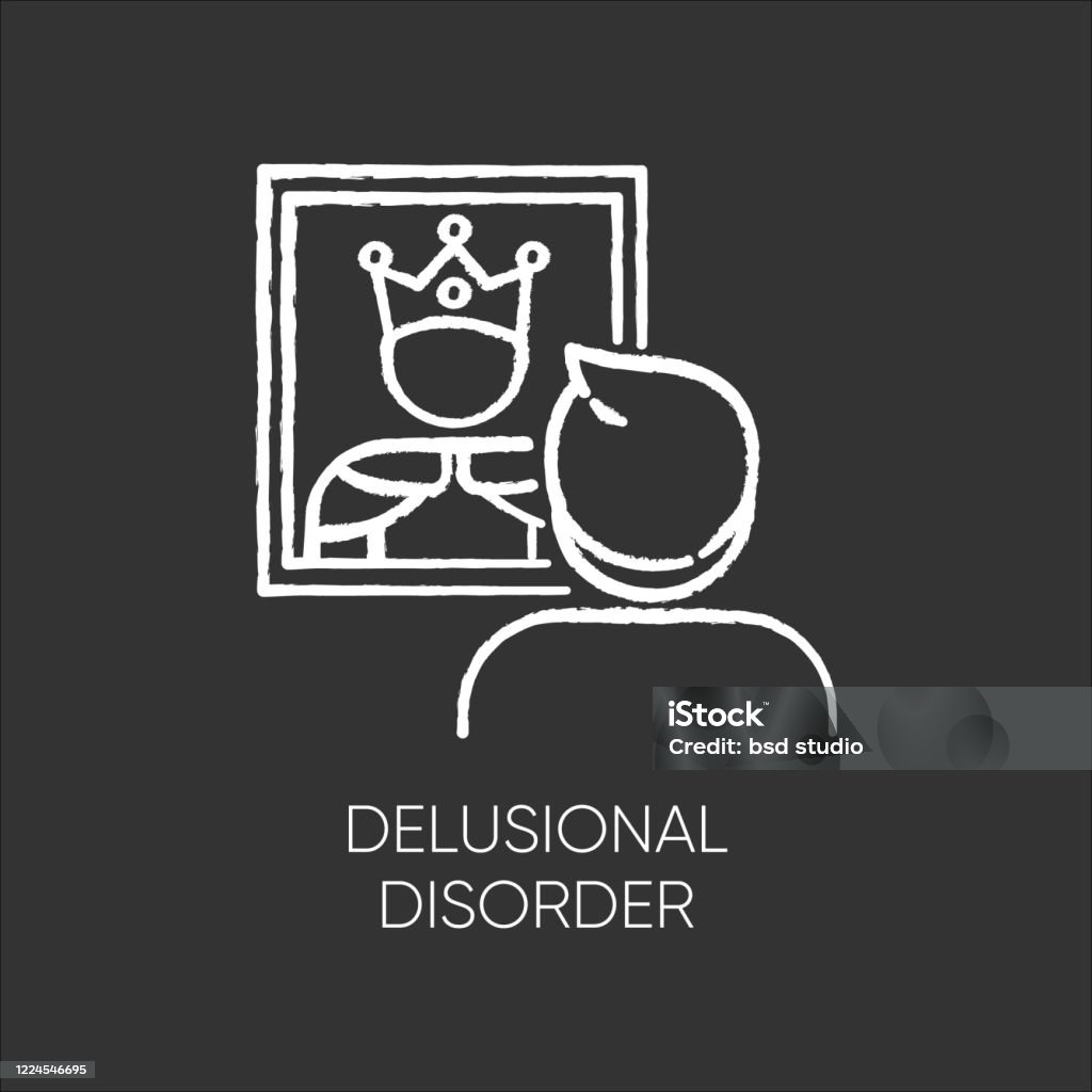 Delusional Disorder Chalk Icon Man In Mirror Reflection Bizzare And ... Delusional Disorder Chalk Icon Man In Mirror Reflection Bizzare And ...