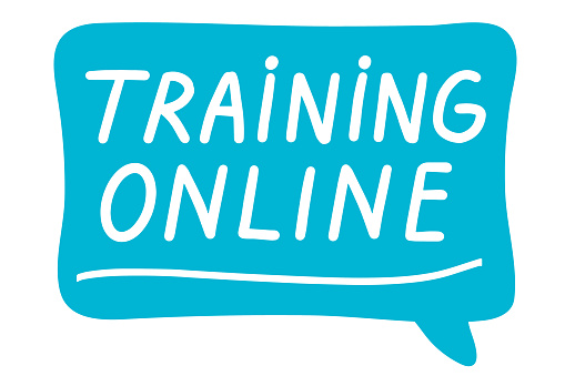 Formation En Ligne Concept Déducation Logo Insigne Affiche Modèle De