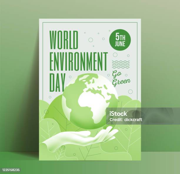 Modèle De Conception Daffiche De Jour De Lenvironnement Du Monde Avec