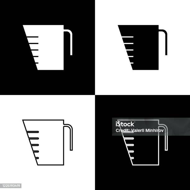 Placez La Tasse De Mesure Pour Mesurer Licône Sèche Et Liquide Des