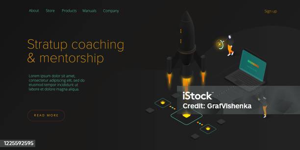 Pembinaan Startup Dan Konsep Mentorship Dalam Ilustrasi Vektor