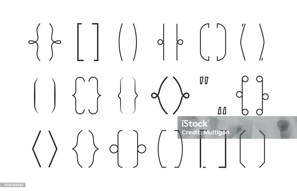 Garis Tanda Kurung Simbol Grafis Tipografi Brace Dekorasi Curl ... Garis Tanda Kurung Simbol Grafis Tipografi Brace Dekorasi Curl ...