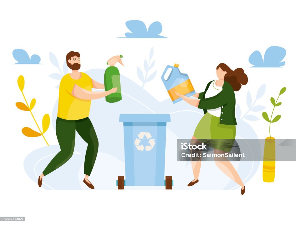 Vetores De Ilustração Vetorial Moderna De Pessoas Bonitas Colocando