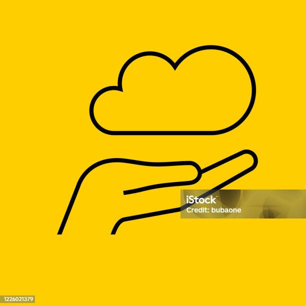 Ilustración De Mano Con Cloud Computing Icon Y Más Vectores Libres De