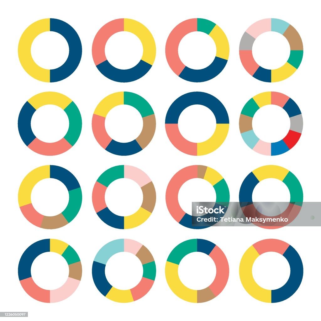 Set Of Colorful Donut Charts Circular Diagrams Graphs Pie Charts ... Set Of Colorful Donut Charts Circular Diagrams Graphs Pie Charts ...