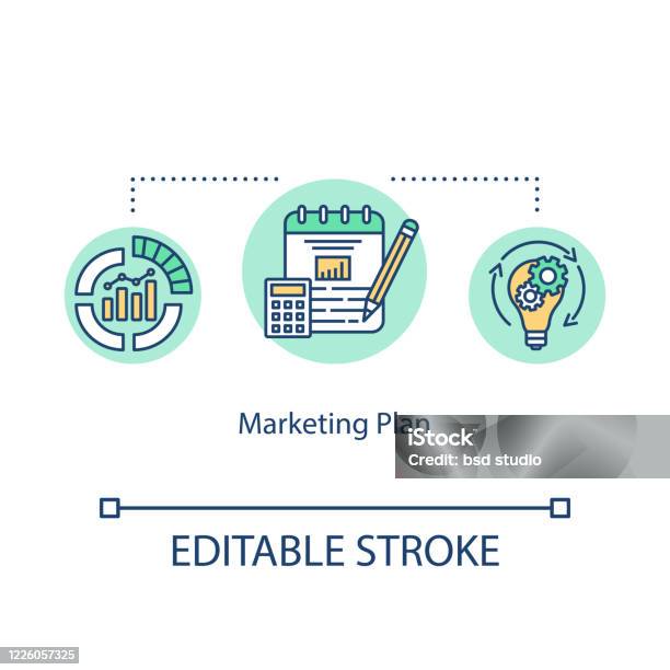 Ilustración de Icono De Concepto Del Plan De Marketing Las Ventas ... Ilustración de Icono De Concepto Del Plan De Marketing Las Ventas ...