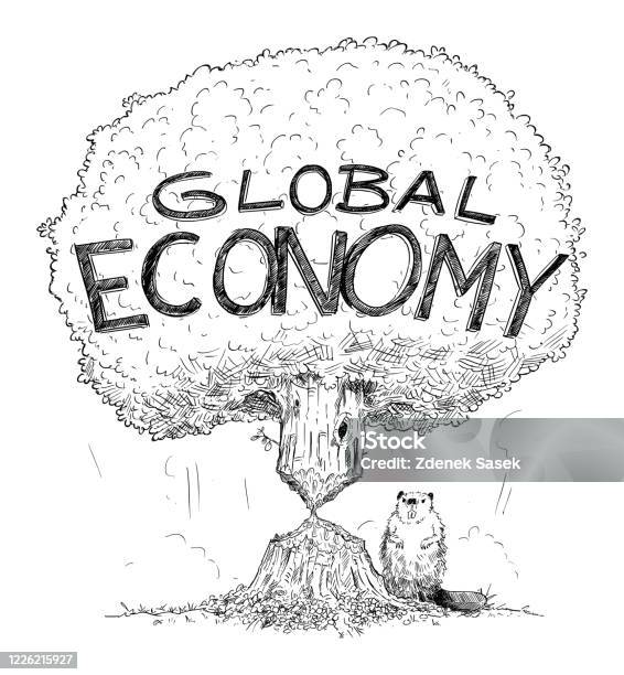Ilustrasi Kartun Vektor Pohon Yang Mewakili Ekonomi Global Dilemahkan ... Ilustrasi Kartun Vektor Pohon Yang Mewakili Ekonomi Global Dilemahkan ...