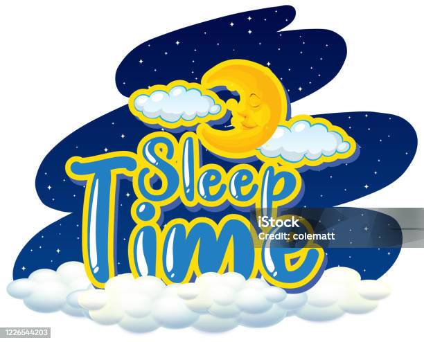 Desain Font Untuk Waktu Tidur Kata Dengan Langit Malam Ilustrasi Stok ... Desain Font Untuk Waktu Tidur Kata Dengan Langit Malam Ilustrasi Stok ...