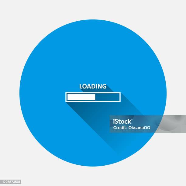 Ikon Vektor Memuat Ikon Bilah Pada Latar Belakang Biru Gambar Datar ... Ikon Vektor Memuat Ikon Bilah Pada Latar Belakang Biru Gambar Datar ...