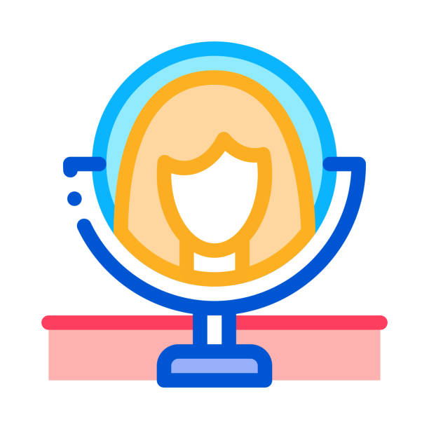 110 Woman Belly Mirror Stock Illustrations Royalty Free Vector