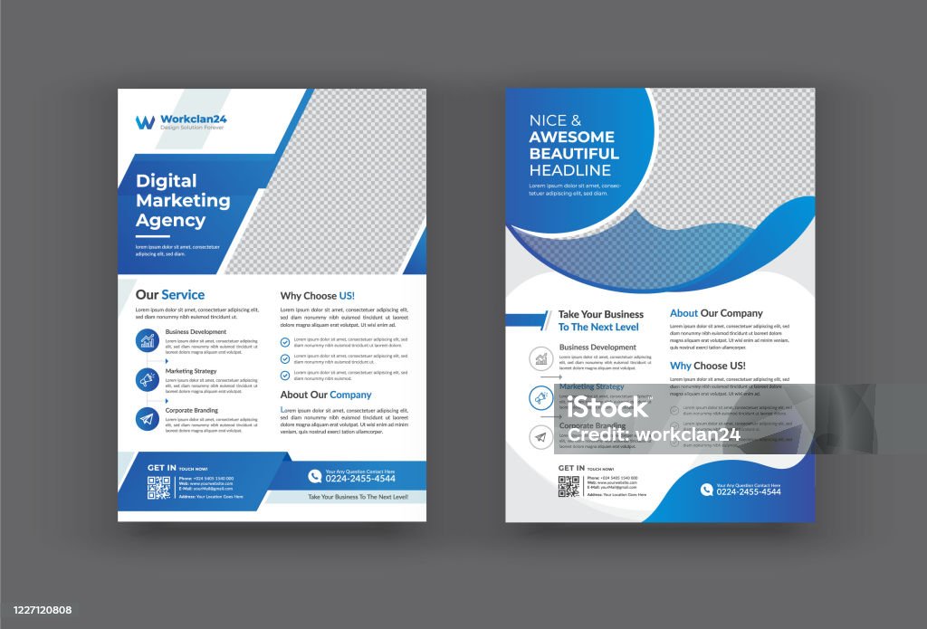 Ukuran A4 Halaman Depan Dan Halaman Belakang Business Flyer Sampul