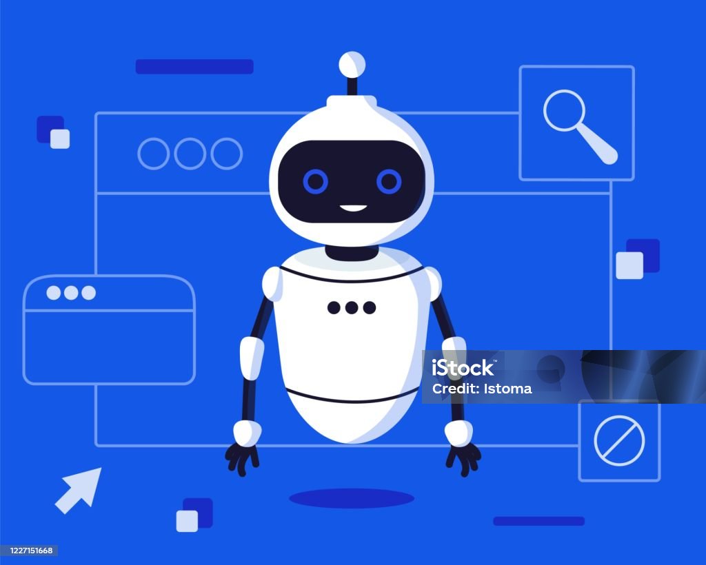 Chat Bot Robot Dire Salut Vecteur Plat Illustration De Caractère De